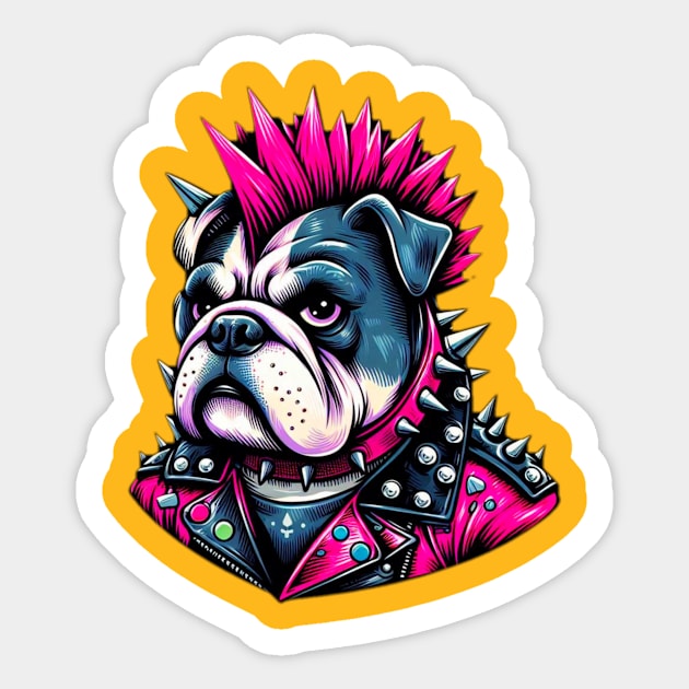 BULLDOG-PUNK ROCK 2 - Punk Music - Sticker | TeePublic