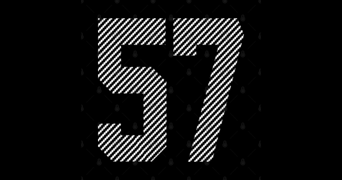 57 Birthday Shirt Number Fifty Seven - Iconic Number 57 - 57 Years Old ...