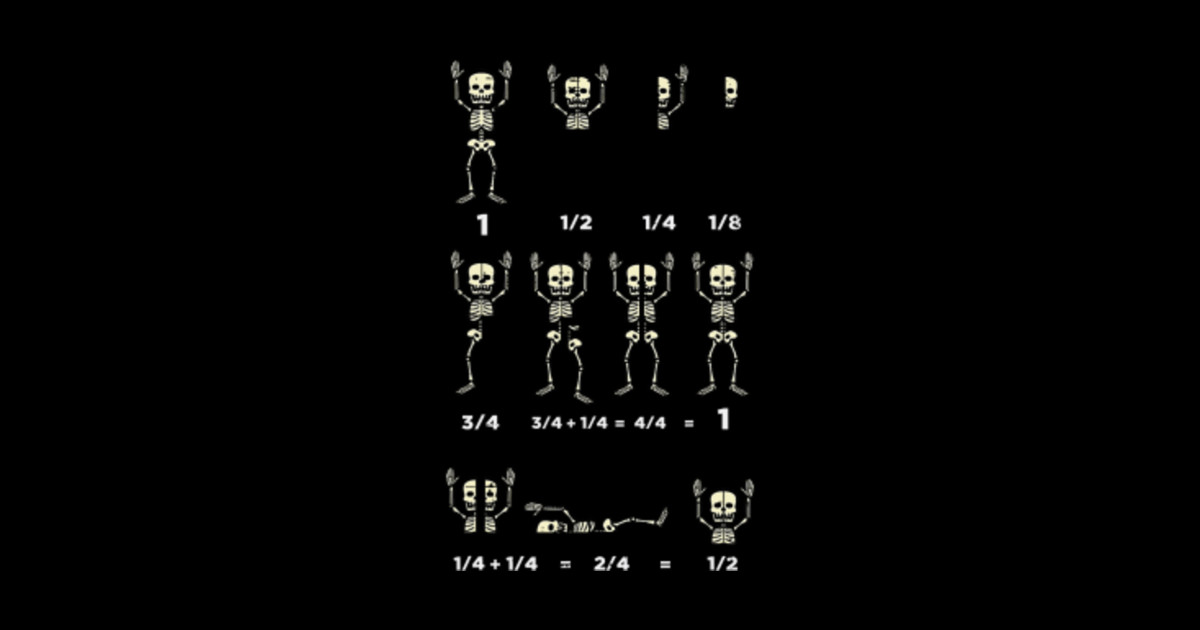 Halloween Skeleton Math Fraction Funny Teacher Men Women - Halloween ...