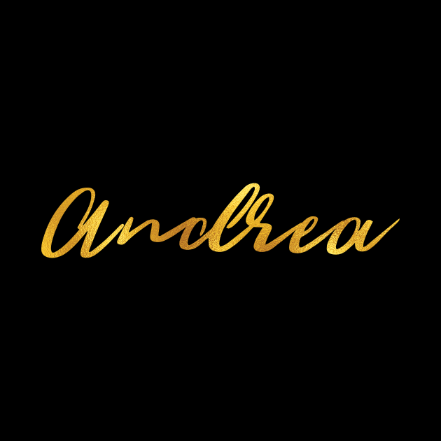 Andrea Name Hand Lettering in Gold Letters - Andrea - Mug | TeePublic