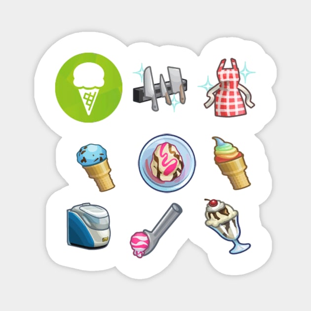 Sims 4 Cool Kitchen Stuff Icon Pack - Sims 4 - Magnet | TeePublic