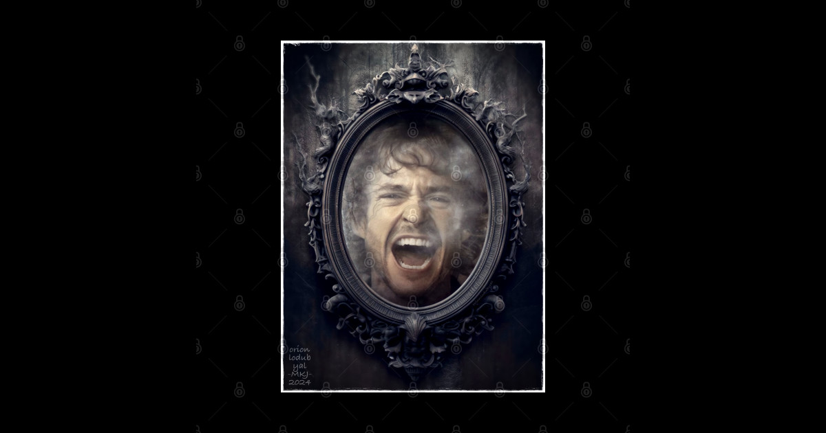 Will Graham Haunted AU Ghost Mirror Scream - Will Graham - Sticker ...