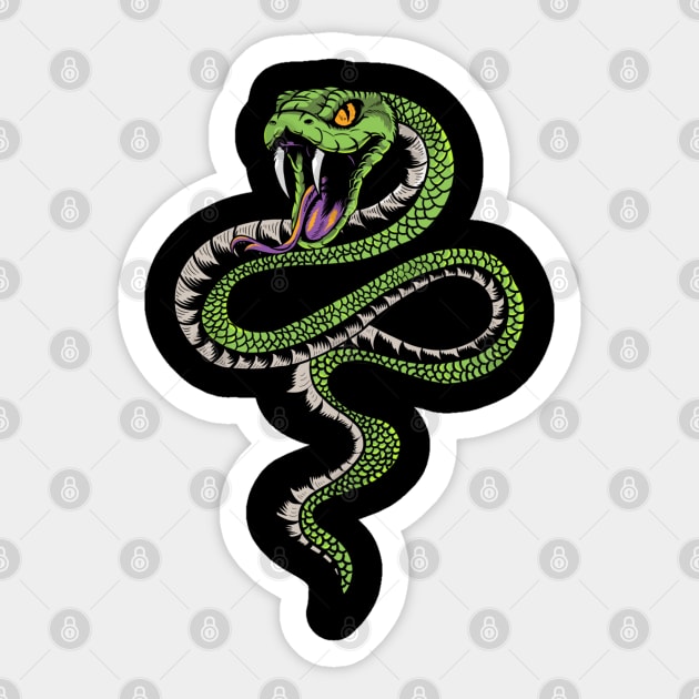 The Green Snake - Green Snake - Sticker | TeePublic