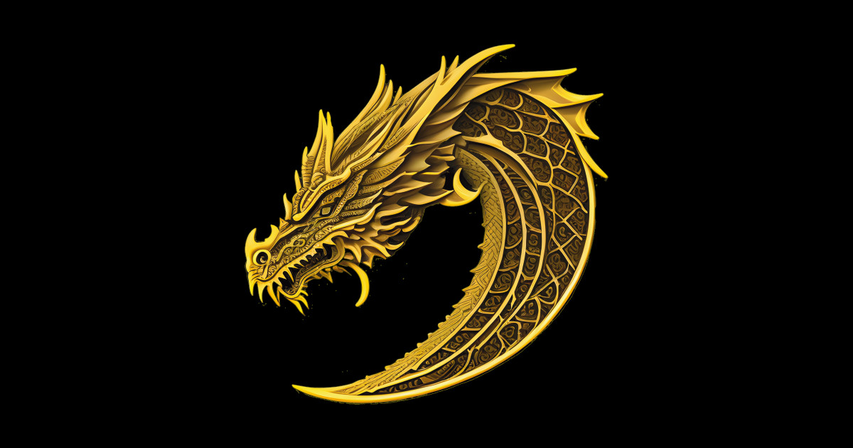 Gold Dragon Head Sigil: A Powerful Emblem of Myth and Legend ...