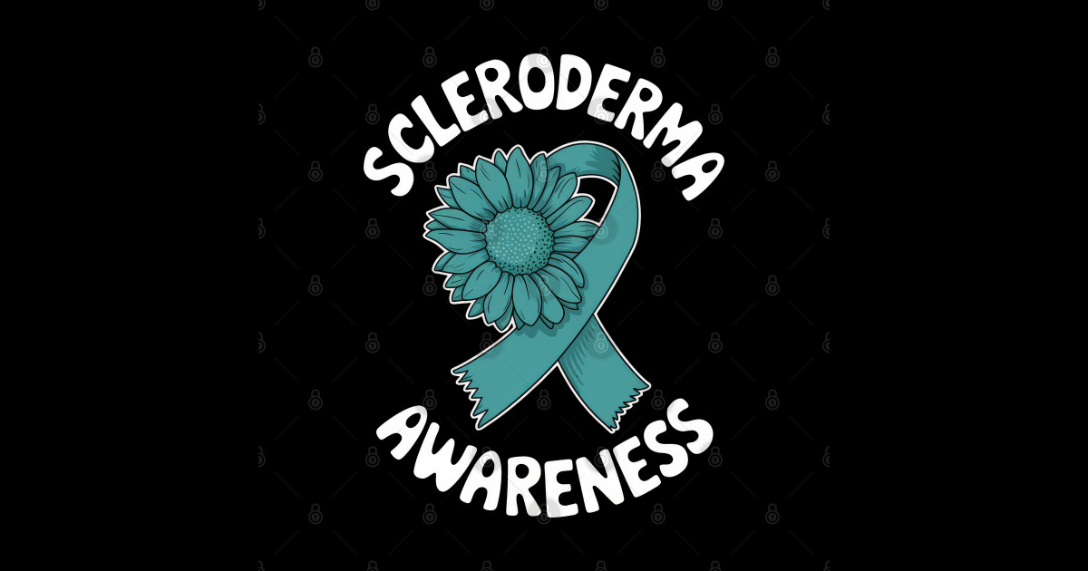 Scleroderma Awareness Teal Ribbon With Sunflower - Scleroderma ...