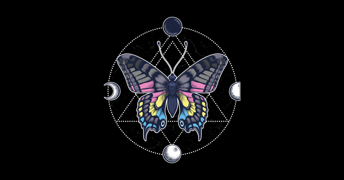 Polygender Butterfly LGBT Pride Flag - Polygender - Sticker | TeePublic