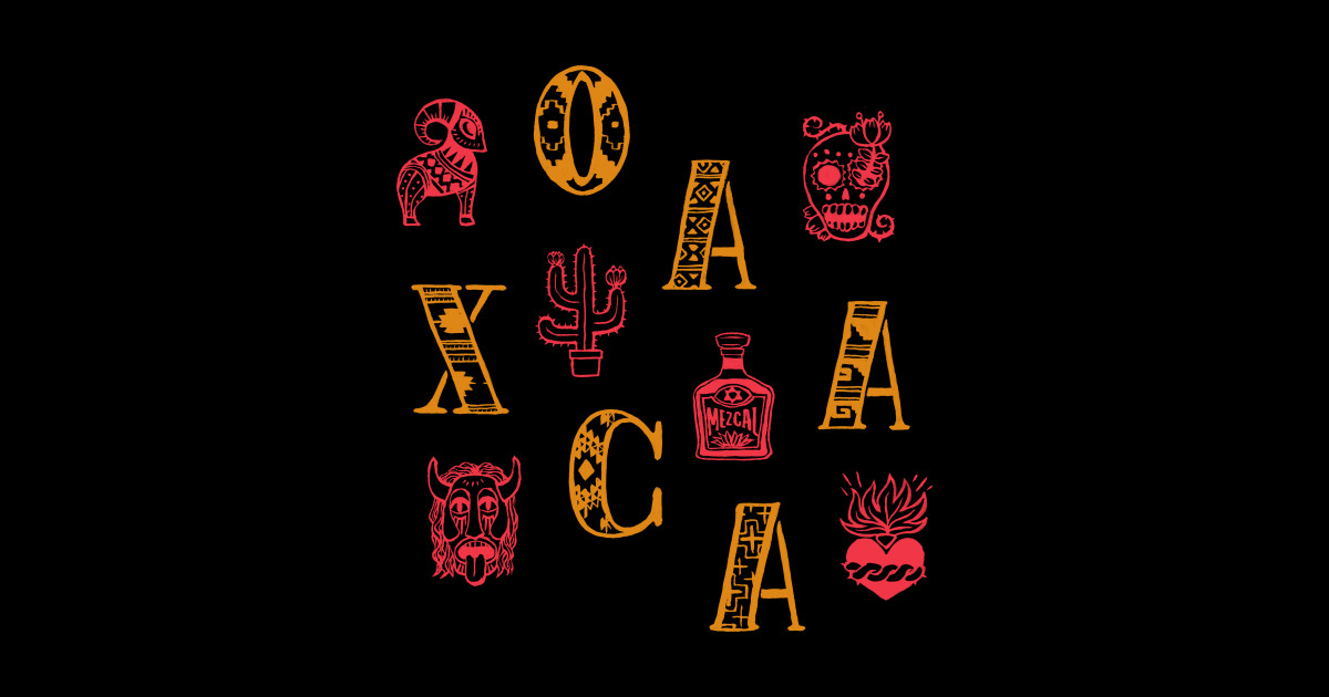 Oaxaca Alphabets - Indigo Blue - Alphabets - Sticker | TeePublic