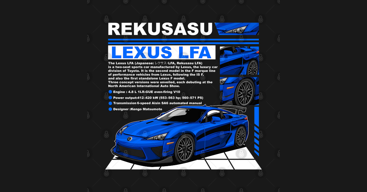 LEXUS LFA-BLUE - Lexus Lfa - T-Shirt | TeePublic