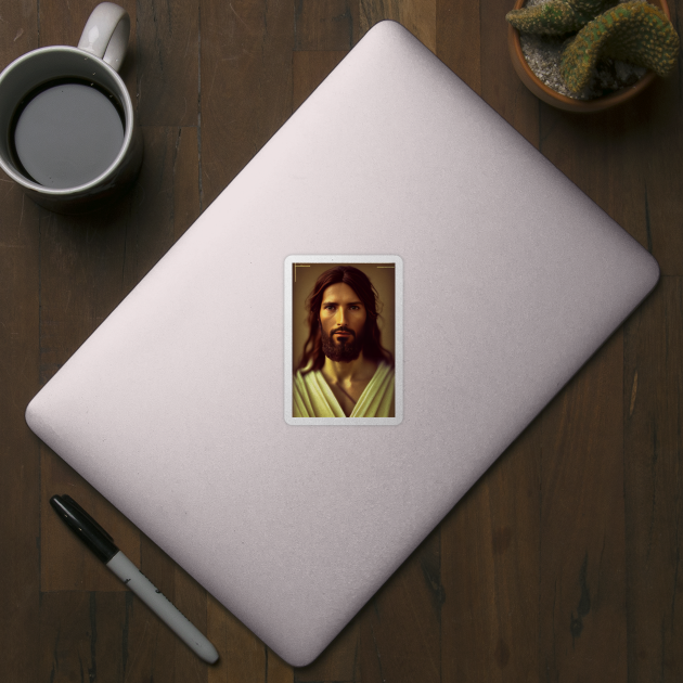 A.I. Jesus of Nazareth - Portrait - Sticker | TeePublic
