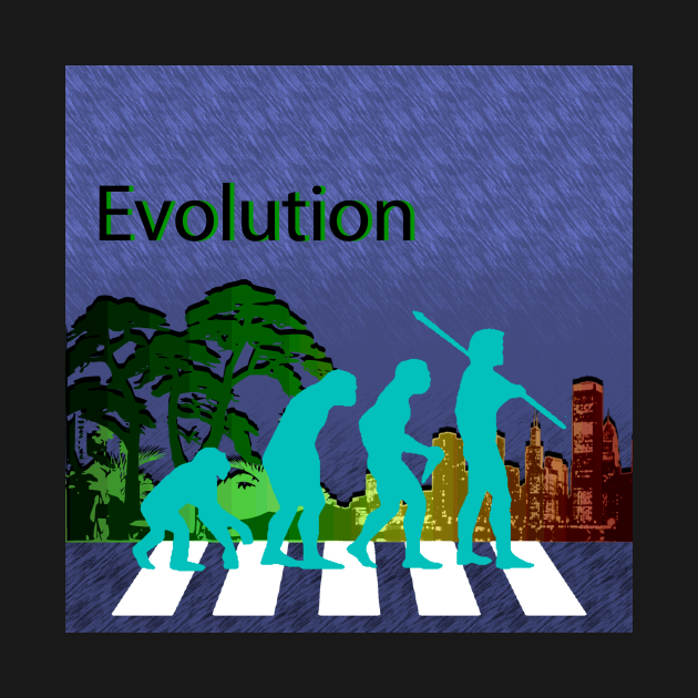 Evolution crosswalking - Evolution - T-Shirt | TeePublic