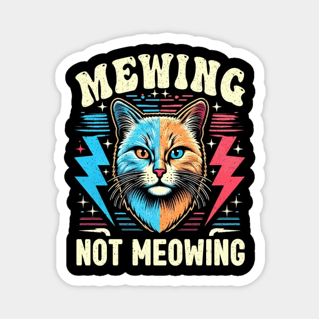 Funny Cat Meme Mewing Looks Max Meowing cat Trend - Mewing Not Mewing ...