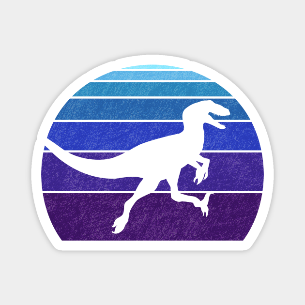 Utahraptor or Velociraptor Retro Synthwave Dino - Retro Dinosaur ...