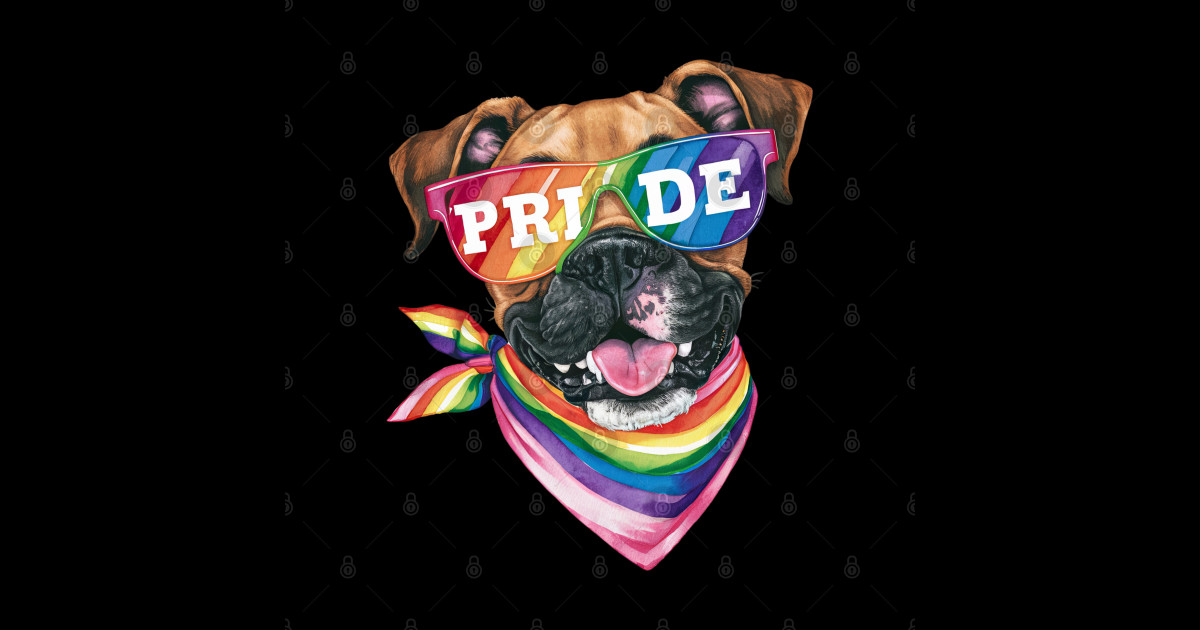 Boxer Pride Dog – LGBTQ+ Strong & Sweet Design - Boxer Pride Dog ...