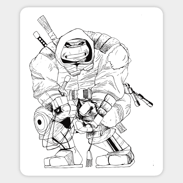TMNT The Last Ronin Line Art - Teenage Mutant Ninja Turtes - Sticker ...