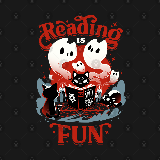 Occult Reading - Cute Evil Cats Book Ritual - Reading Quote - T-Shirt ...