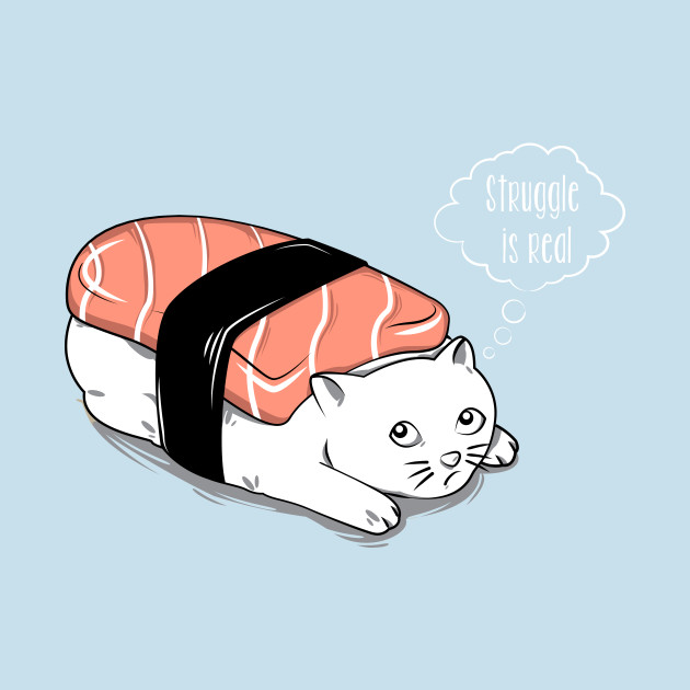 Pushi Cat - Cat - T-Shirt | TeePublic