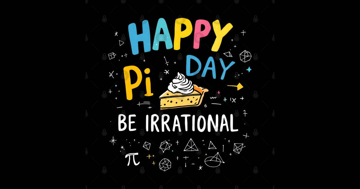 Happy Pi Day Be Irrational Funny Math Lover - Pi Day Humor - Sticker ...