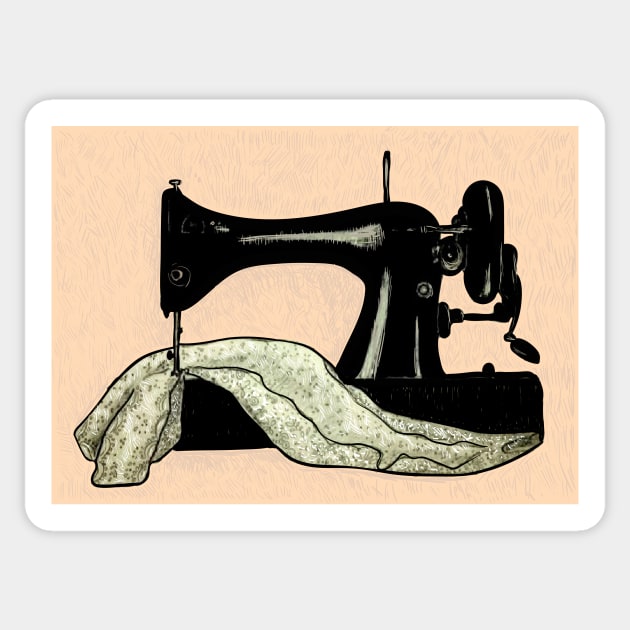 Vintage sewing machine - Sewing - Sticker | TeePublic