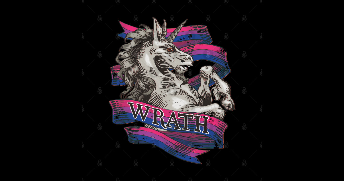 Wrath Unicorn – Bisexual Pride - Bisexual Pride - Sticker | TeePublic
