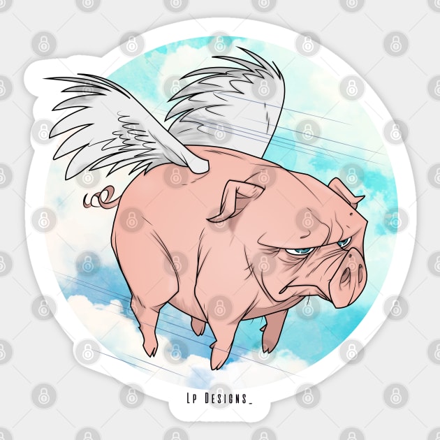 The Flying Pig - The Flying Pig - Sticker | TeePublic