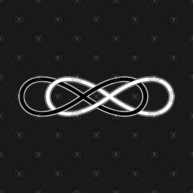 Spirit Symbol INFINITY DOUBLE LEMNISCATE BLACK WHITE - Infinity - T ...
