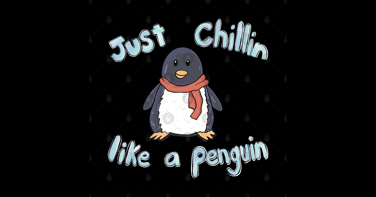 Just Chillin Like a Penguin - Funny Penguin - Tapestry | TeePublic