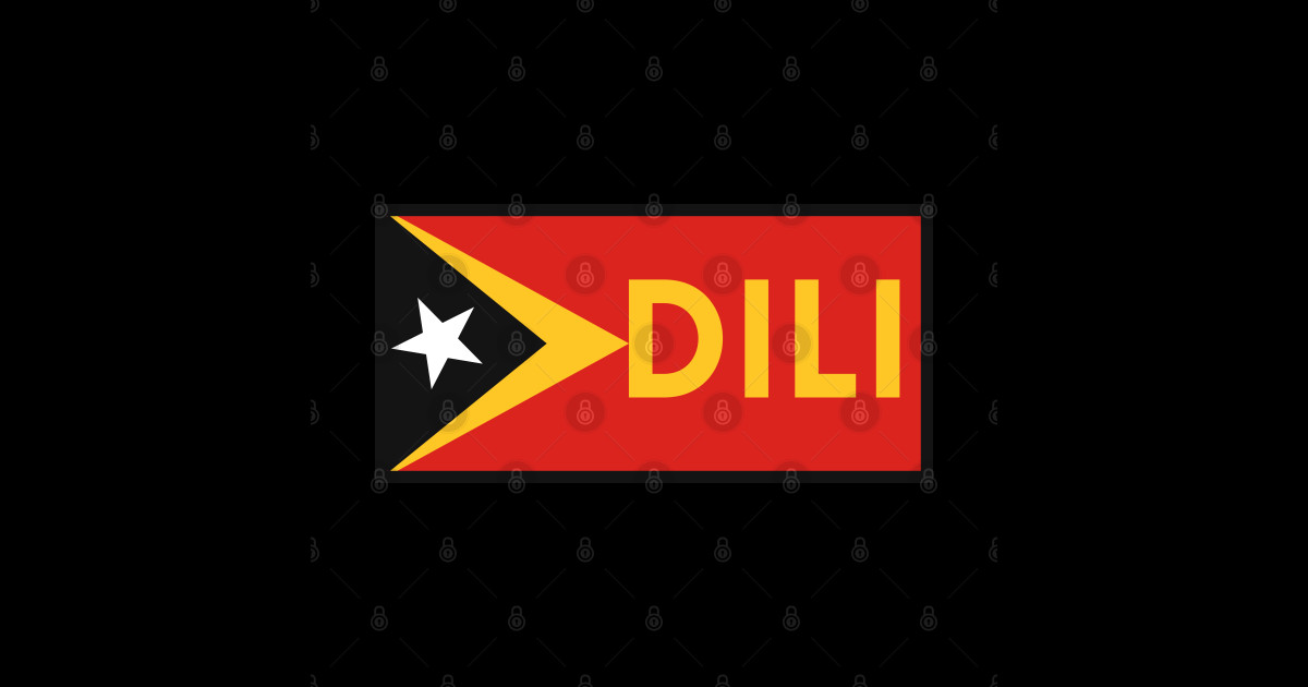 Dili City in East Timor Flag - East Timor Flag - Sticker | TeePublic
