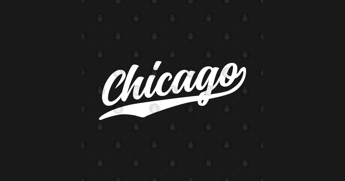 Chicago Cursive Vintage Athletic Script - Chicago - Long Sleeve T-Shirt ...
