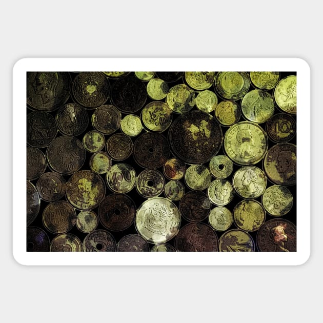 Coins - Coins - Sticker | TeePublic