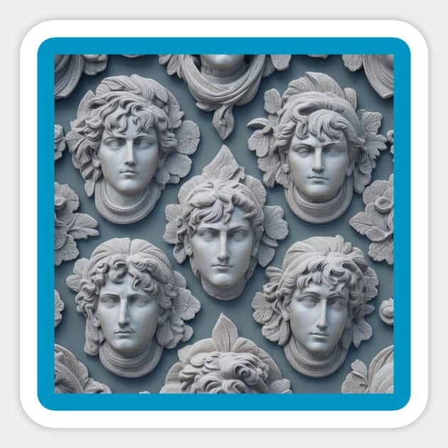 Roman Sculpture Pattern - Sculpture - Sticker | TeePublic