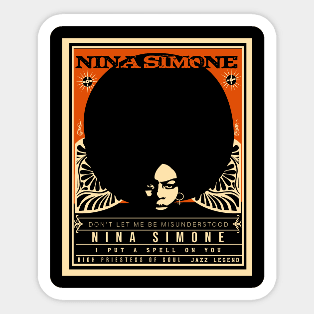 310BrandLA Nina Simone Poster - Nina Simone - Sticker | TeePublic