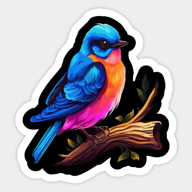 Eastern Bluebird Smiling - Eastern Bluebird - Sticker | TeePublic
