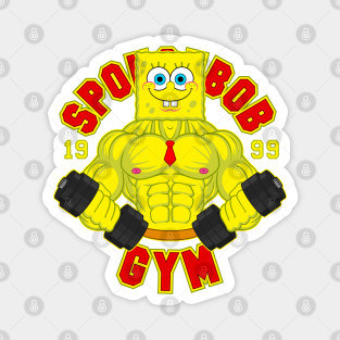 spongebob lifting weights