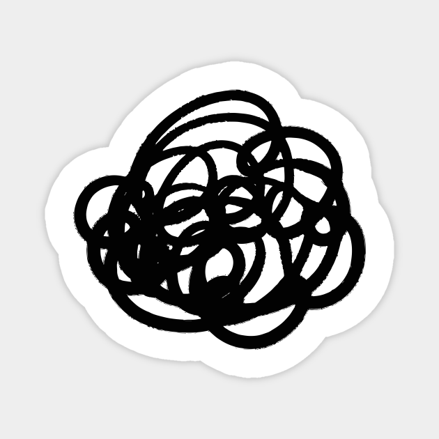Confused Brain Thoughts of Squiggles - Brain - Magnet | TeePublic