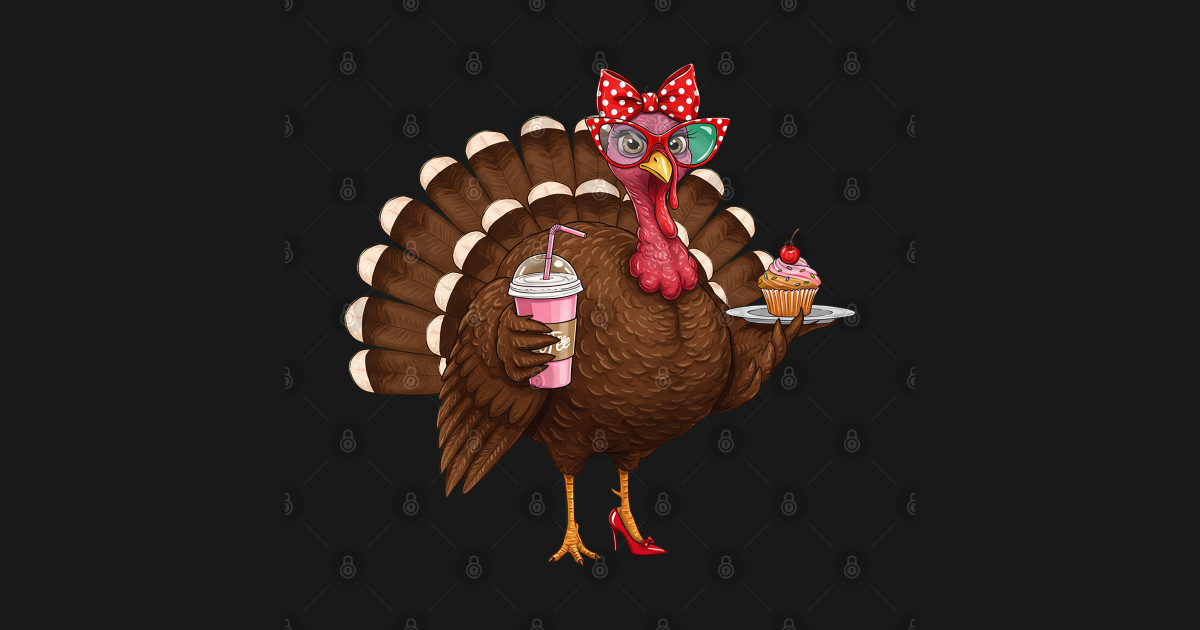 Sassy Glam Turkey Coffee Cupcake Thanksgiving - Sassy Glam Turkey - T ...
