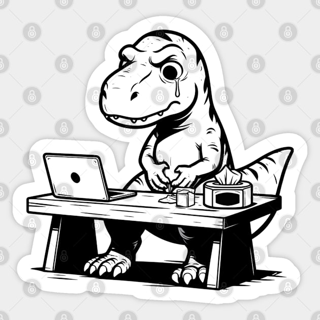 Sad T-Rex Trex - T Rex - Sticker | TeePublic
