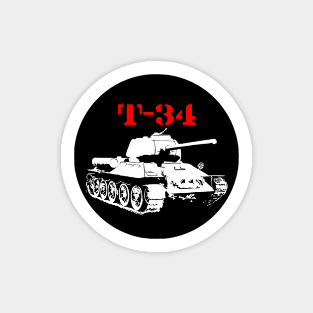 T-34 [Soviet] [Minimal] - T 34 - Sticker | TeePublic
