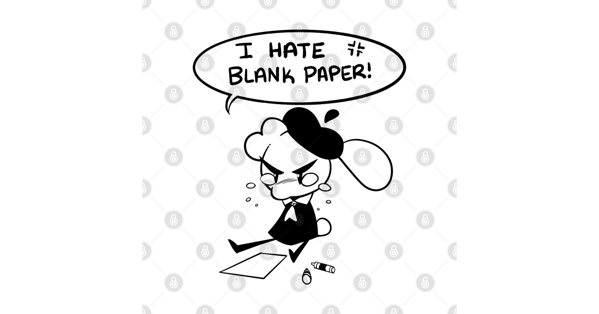 Blank Paper Rage - Artist - T-Shirt | TeePublic