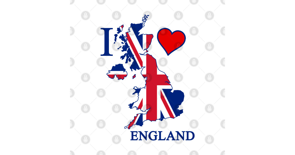 i love england - I Love England - T-Shirt | TeePublic