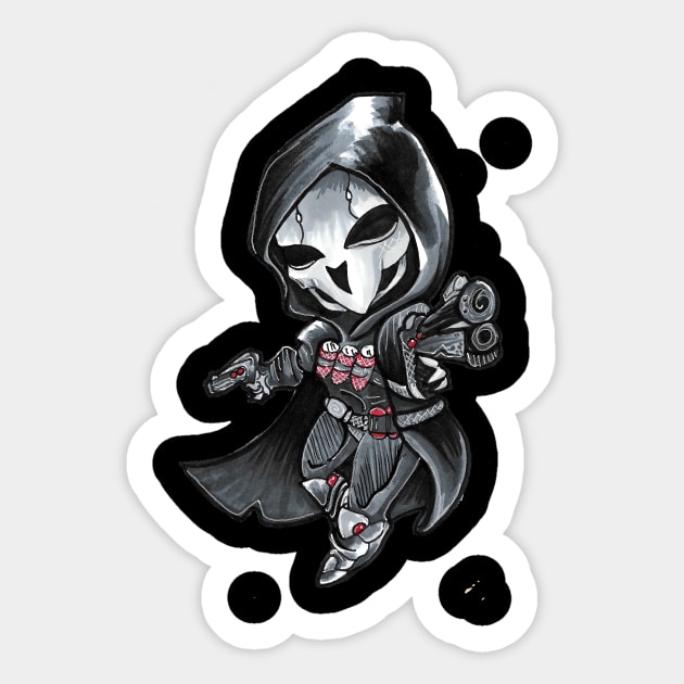 how to draw reaper overwatch chibi