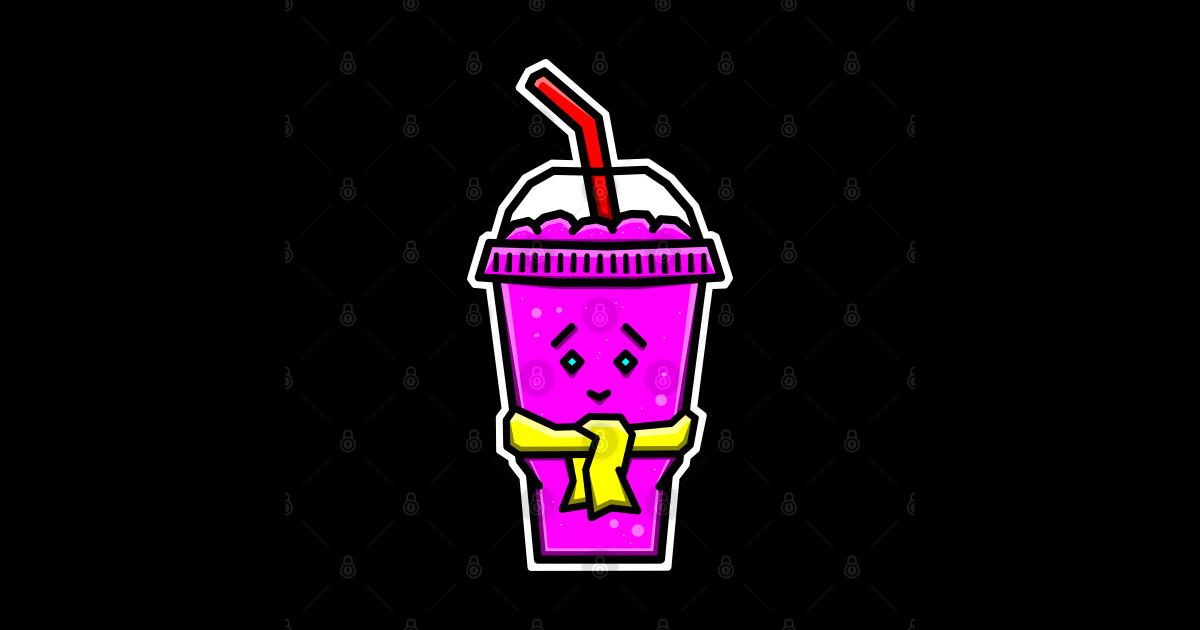 Cute and Cold Ice Slushie in Pink Strawberry Flavour with a Scarf ...