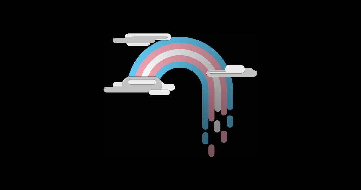 Transgender Pride Flag Minimalist Drip Rainbow Design - Transgender ...