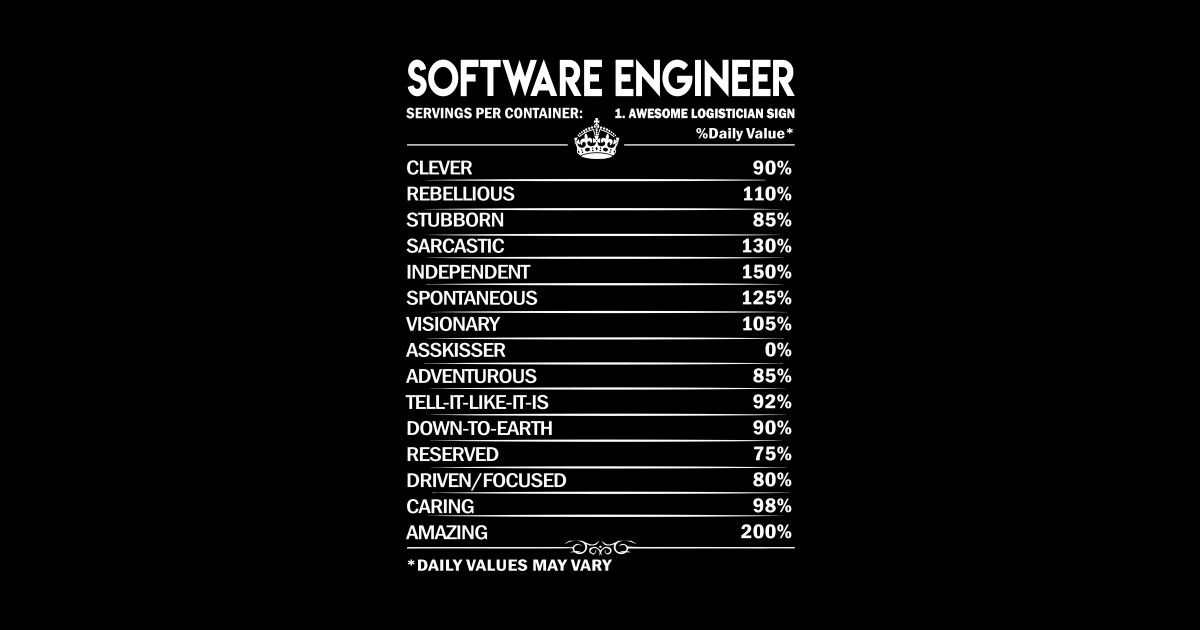 Software Engineer T Shirt Software Engineer Factors Daily T Item Tee Software Engineer