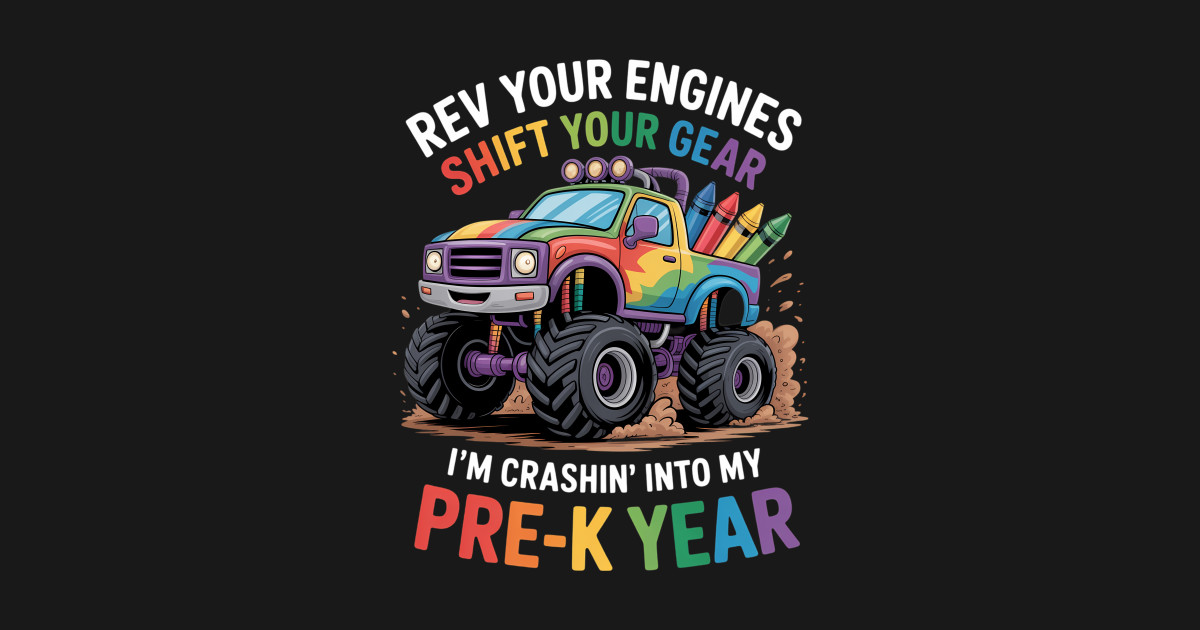 Back To School Pre-K Preschool Monster Truck First Day Boys - Monster ...