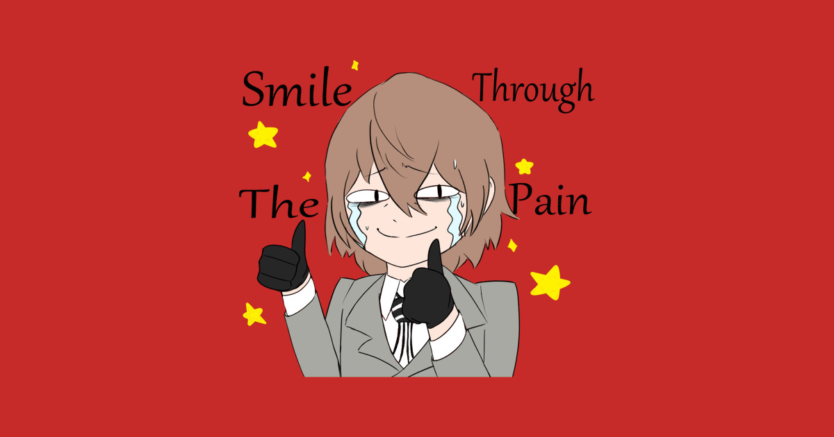 Akechi Smiling through the Pain - Persona 5 - T-Shirt | TeePublic