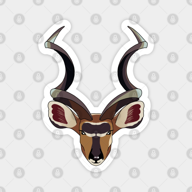 African Kudu - Cartoon Style - Kudu - Magnet | TeePublic