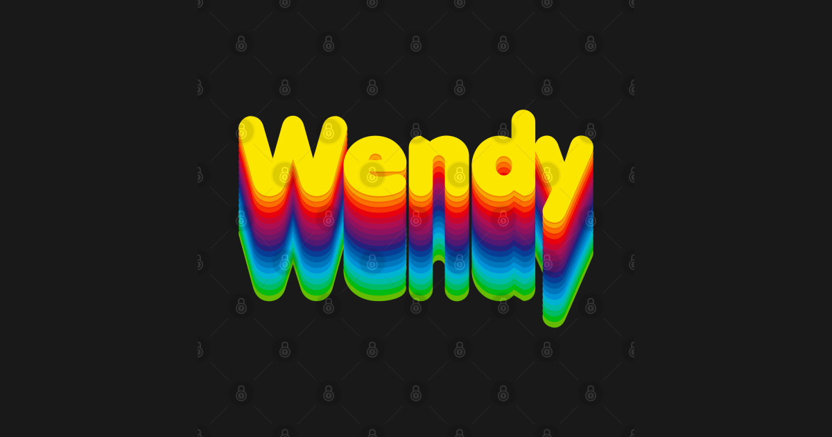 Rainbow Wendy Name Label - Rainbow Wendy Name Label - T-Shirt | TeePublic
