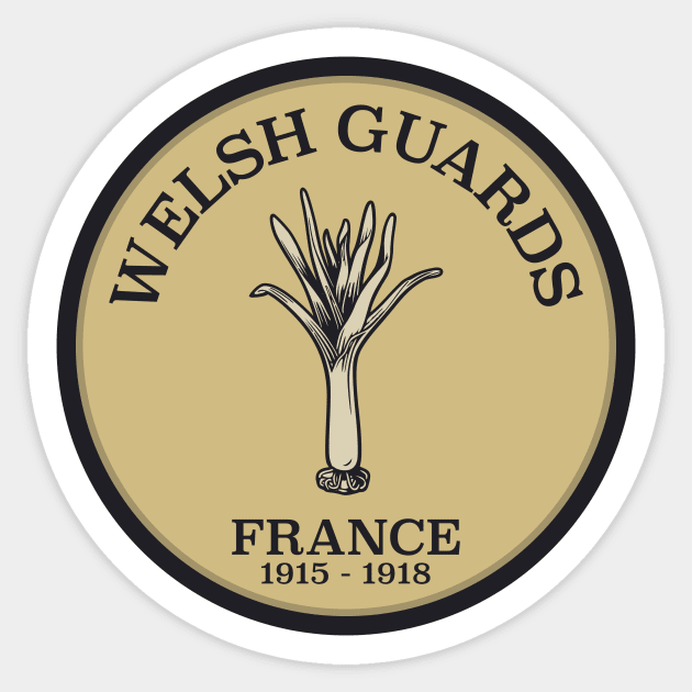 WW1 Welsh Guards - British Army Foot Guards - Sticker | TeePublic