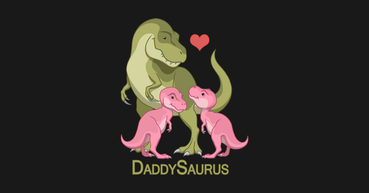 DaddySaurus T-Rex Father & Twin Baby Girl Dinosaurs - Dinosaurs ...