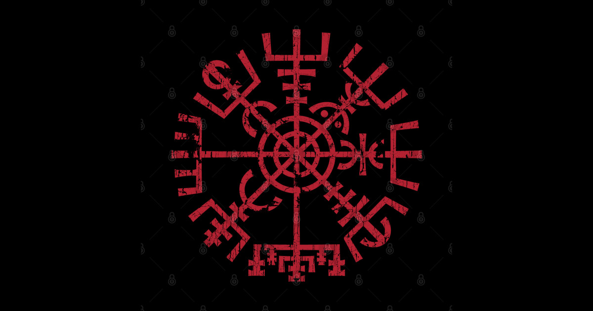 Vegvisir Norse Viking Compass Pagan Wayfinder Symbol - Vegvisir The ...